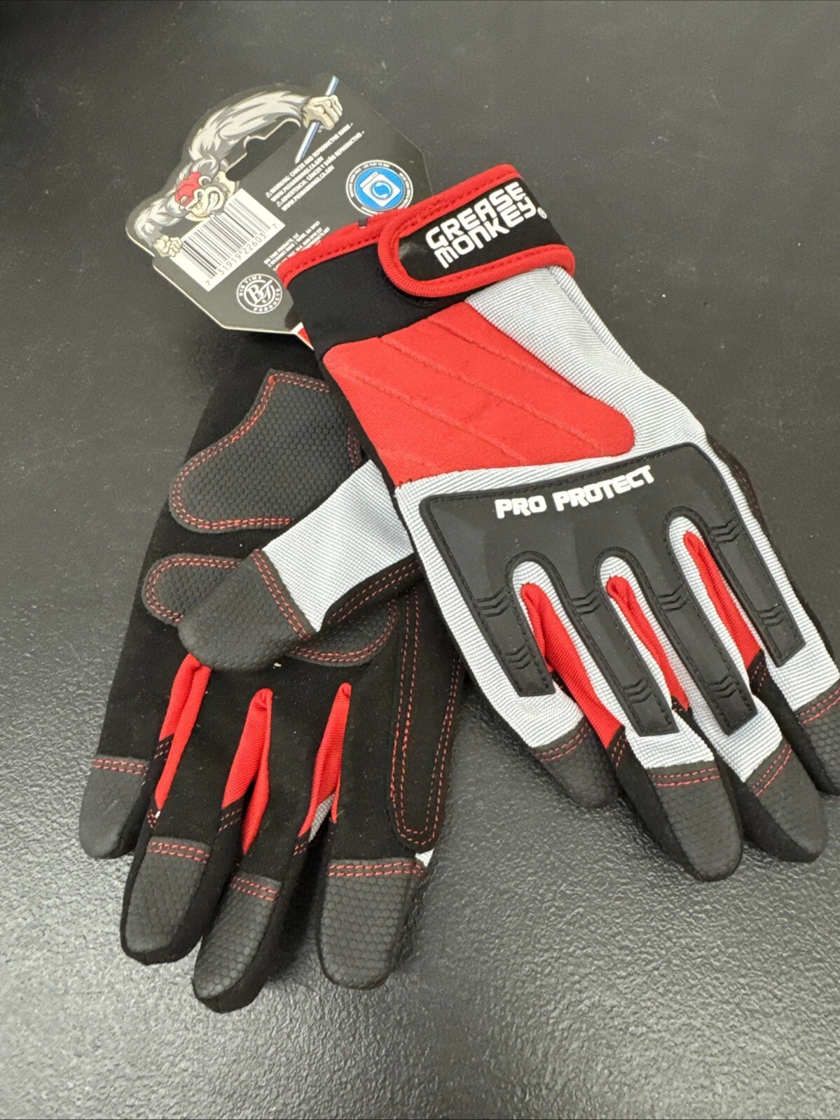 Grease Monkey Gloves Large Touchscreen Technology Pro Protect Mechanics ...