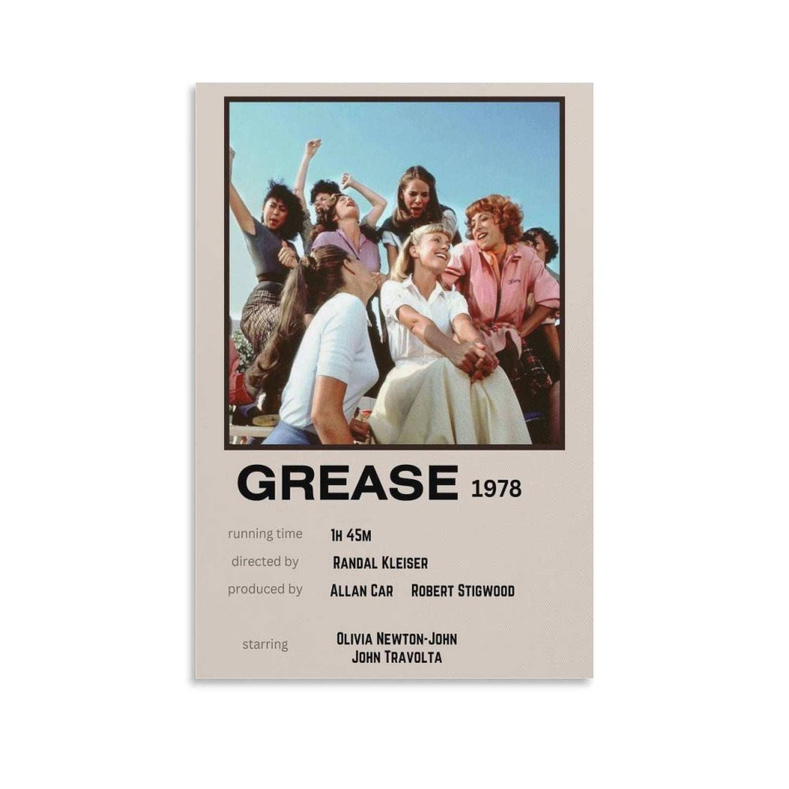 Grease Movie Poster (1) Picture Print Wall Art Poster Painting Canvas ...