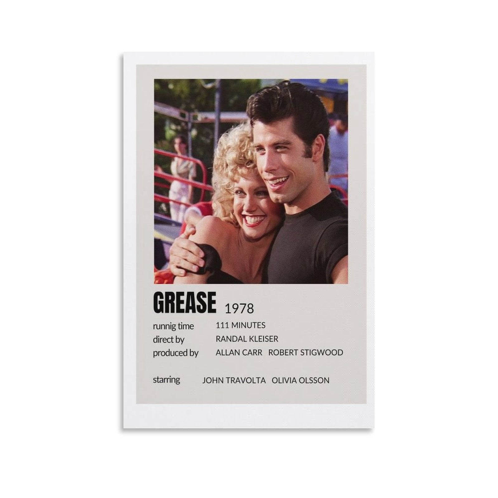 Grease Movie Poster (6) Canvas Wall Art Poster Decorative Bedroom ...