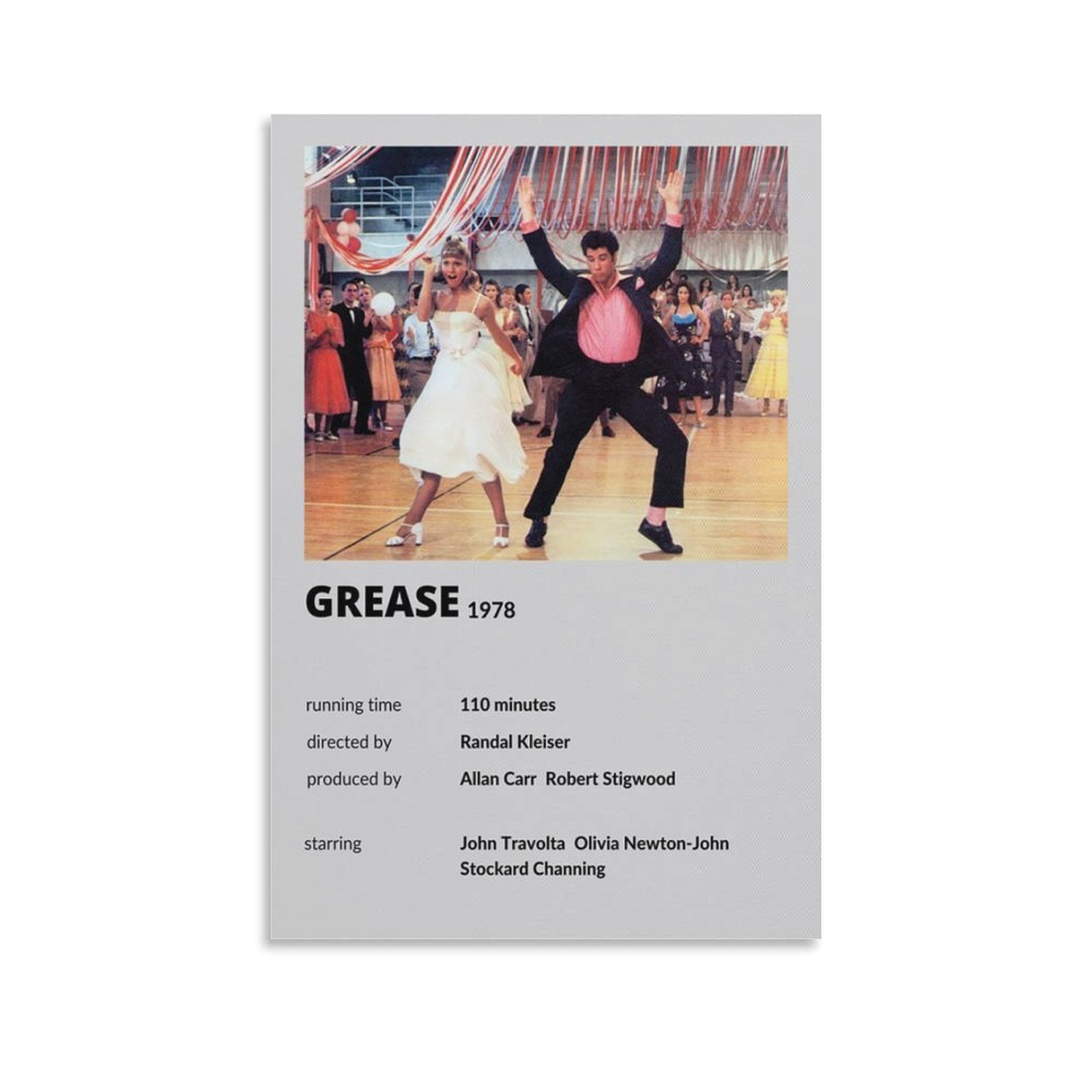 Grease Movie Poster (8) Room Aesthetic Poster Print Art Wall Painting ...