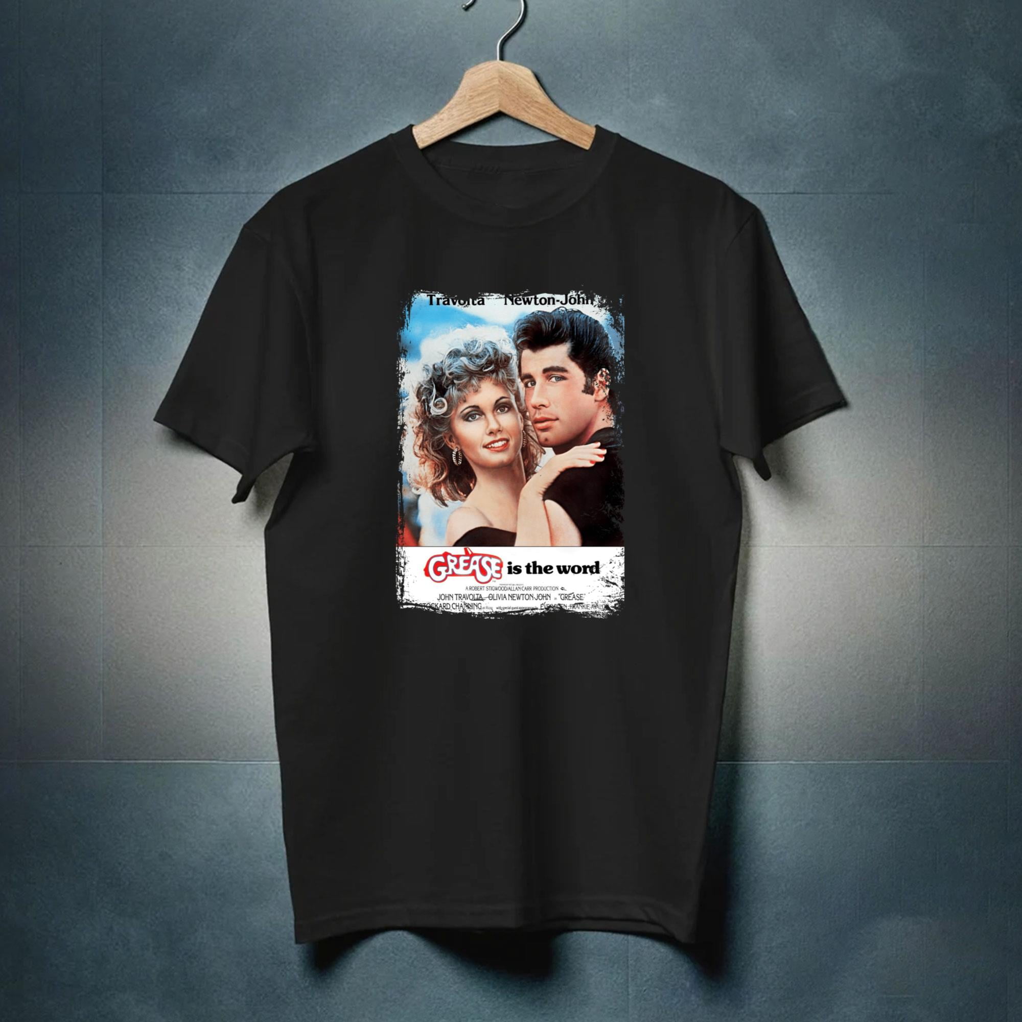 Grease - Movie Poster Inspired Unisex Black T-Shirt-TH5908 - Walmart.com
