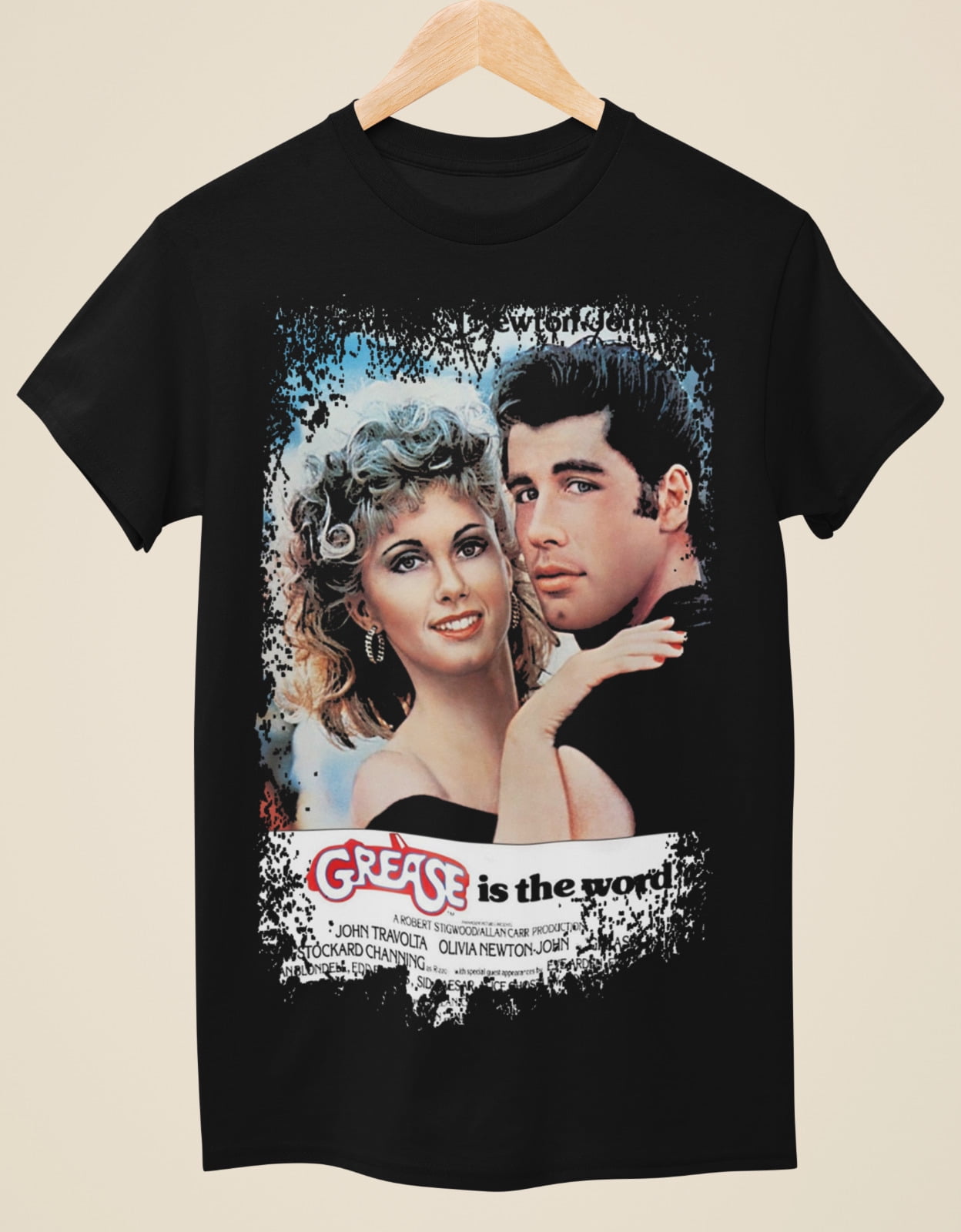 Grease - Movie Poster Inspired Unisex Black T-Shirt - Walmart.com