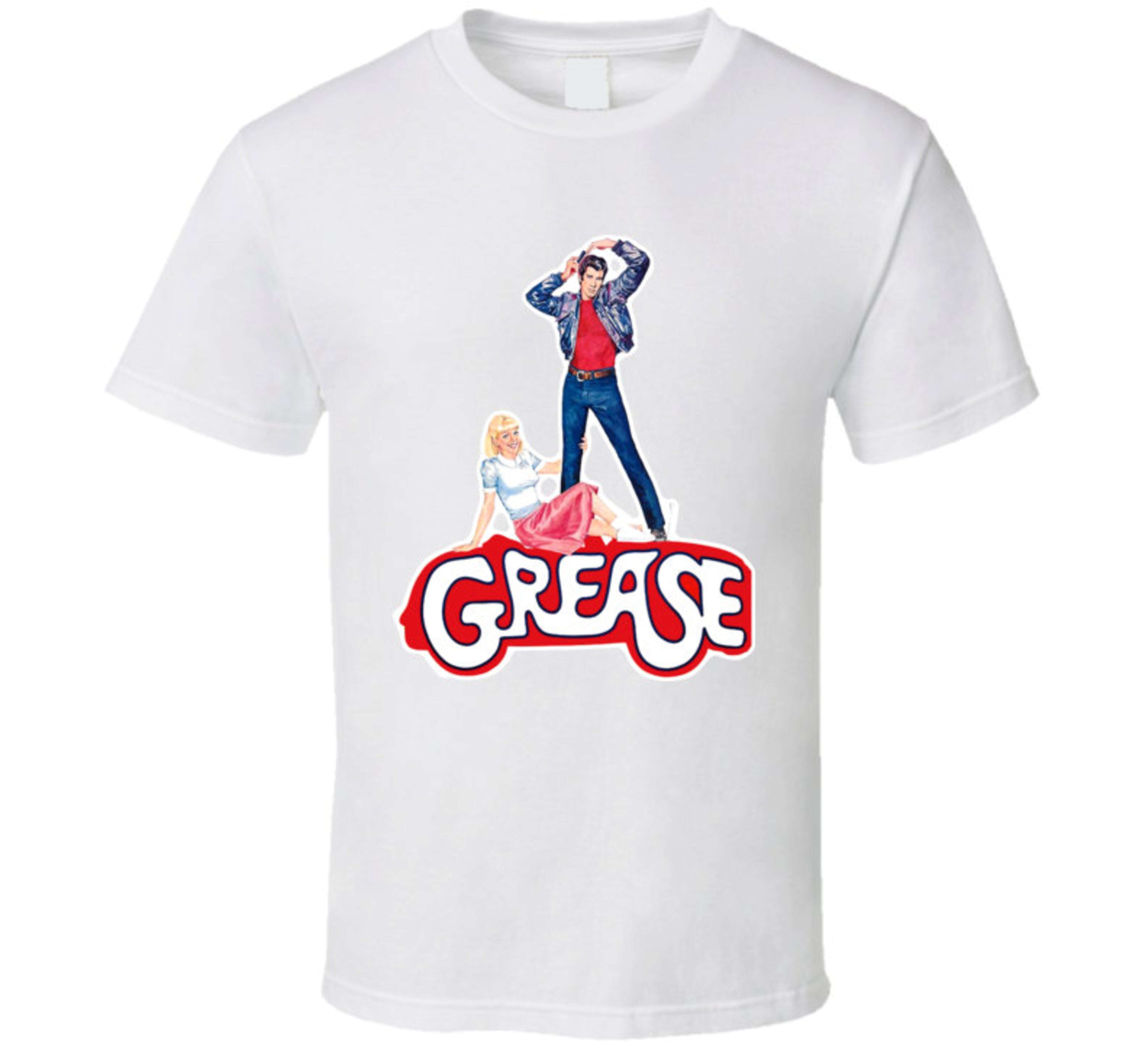 Grease Movie Poster John Travolta T Shirt - Walmart.com