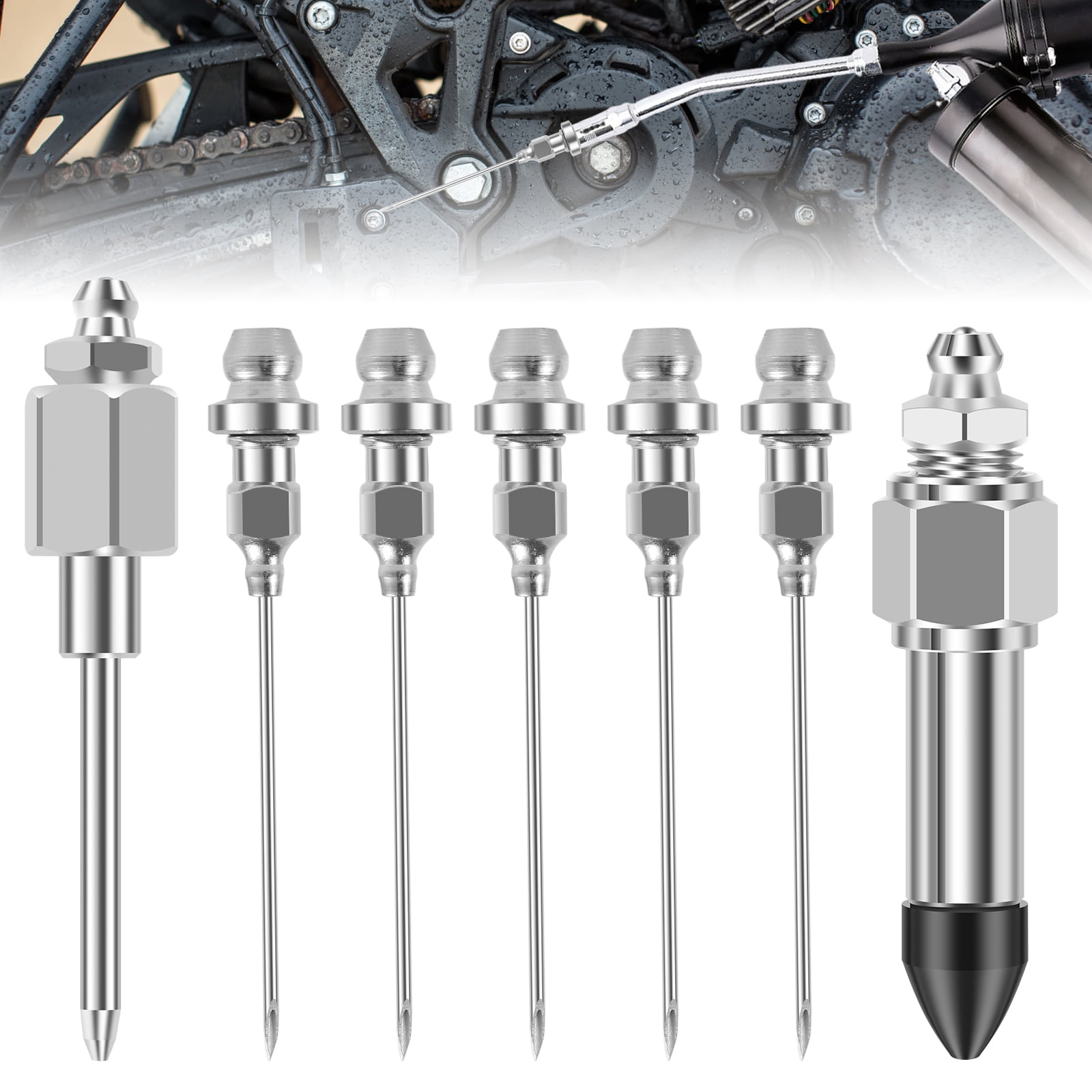 Grease Needle Accessory Set Solid Machinery Grease Nozzles Anti Leaking ...
