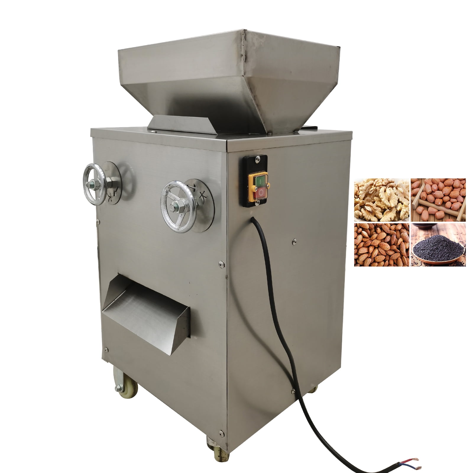 Grease Oil Material Grinder Crusher Machine Double-Roller Walnut Nut ...