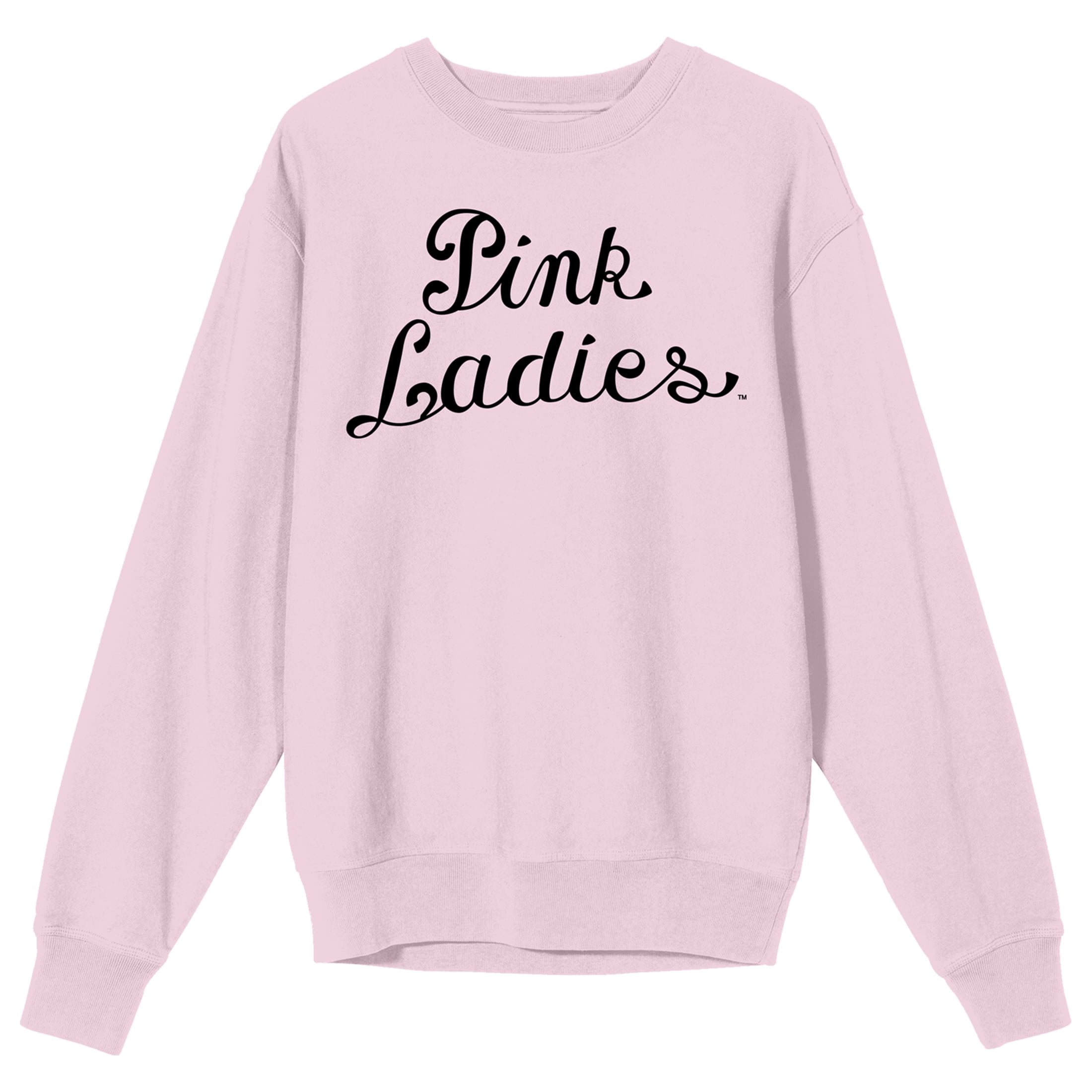 Grease Pink Ladies Logo Women's Pink Crew Neck Graphic Sweatshirt-Large ...