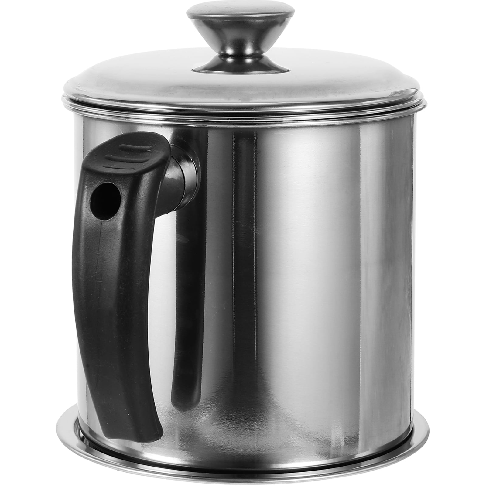 Stainless Steel Oil Strainer Pot 1.2L with Lid and Strainer for Grease ...