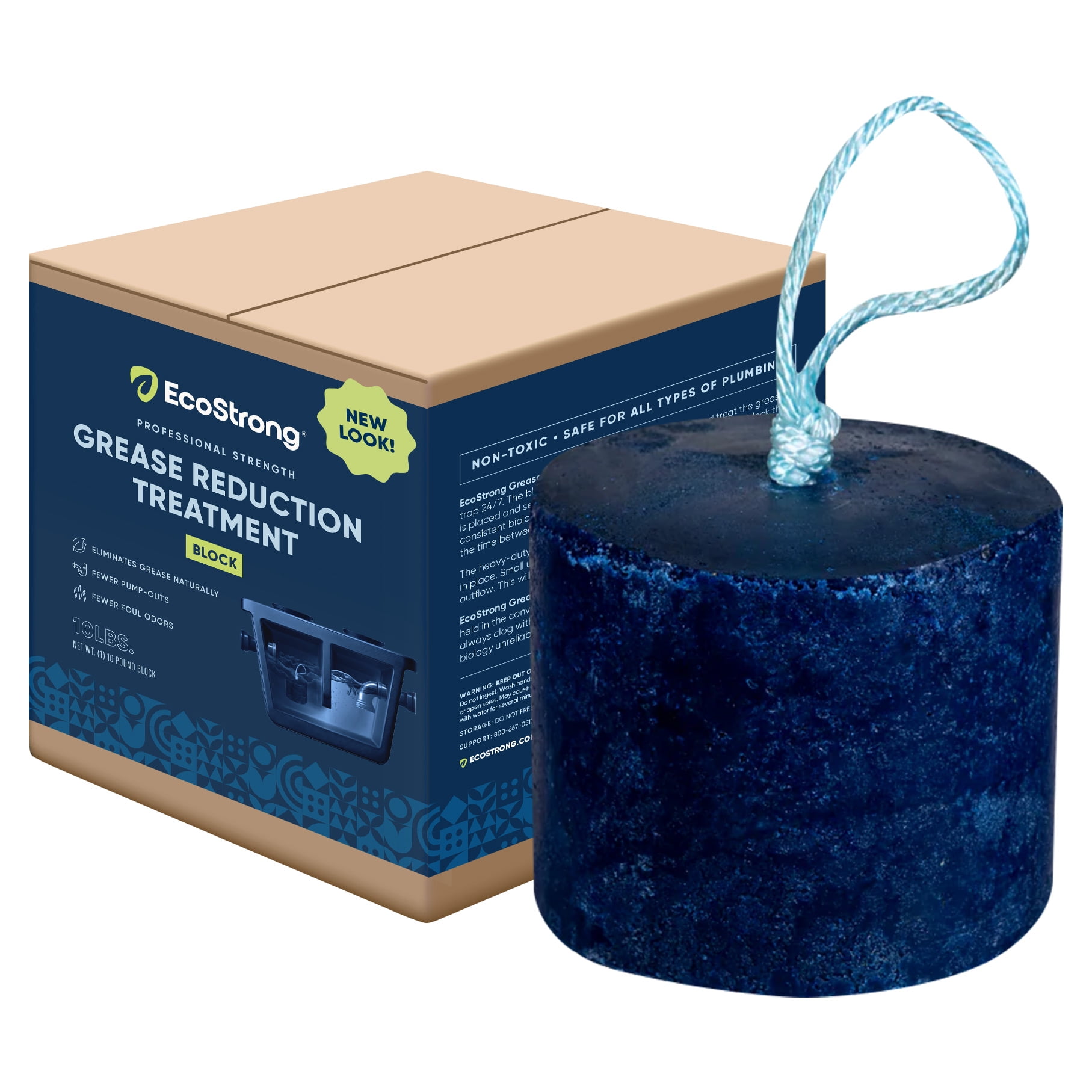 Grease Reduction Block, Grease Trap Odor and Grease Reducer (10 lbs ...