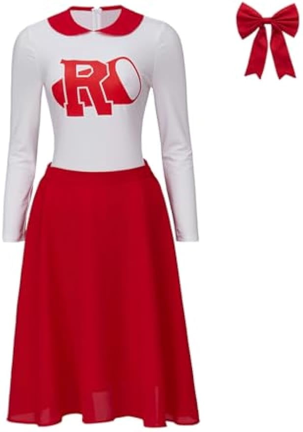 Grease Rise of the Pink Ladies Red Dress Grease Cheerleading Suit for ...