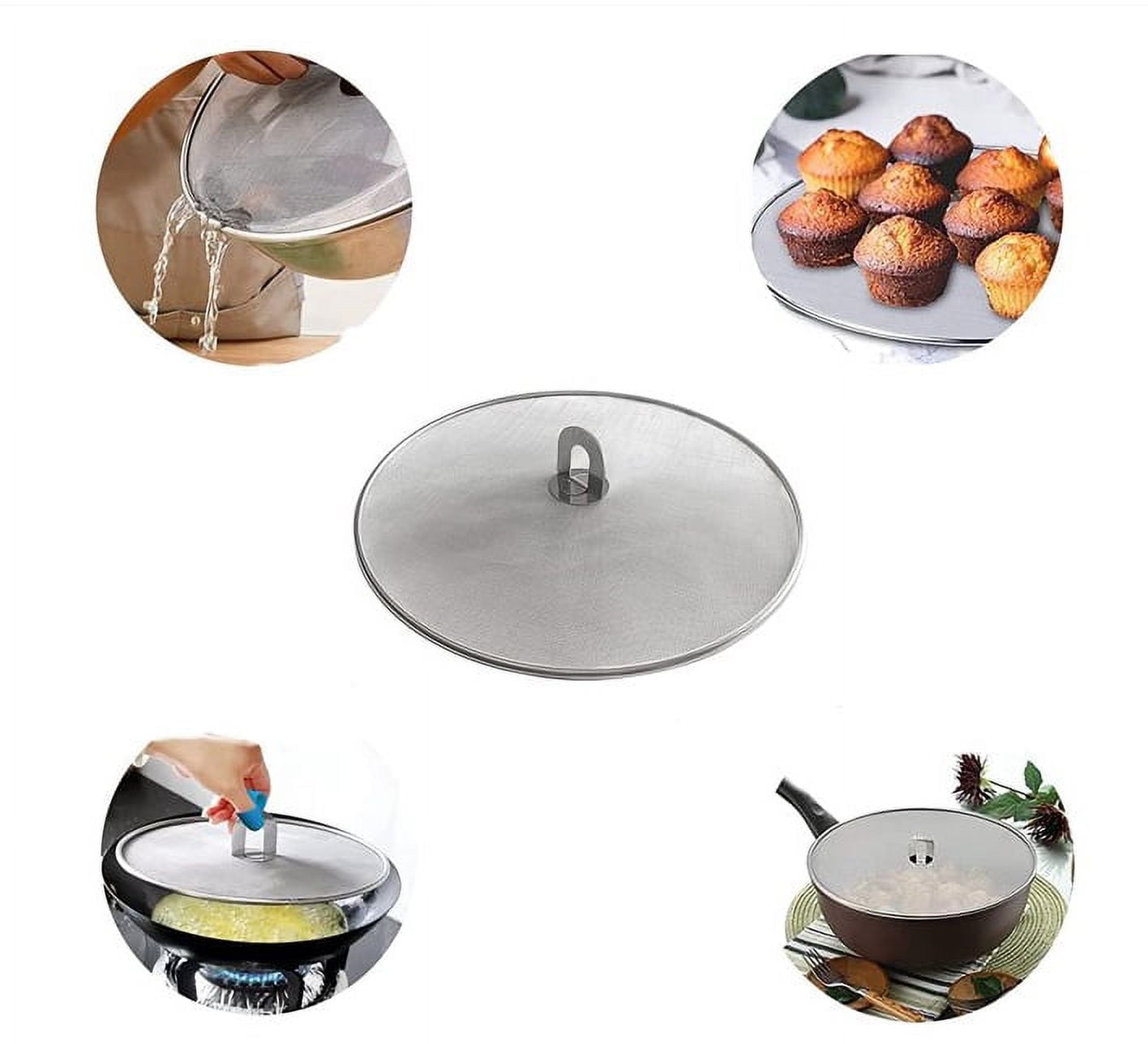 Grease Splatter Screen for Frying Pan, 11.5"Stainless Steel Oil ...