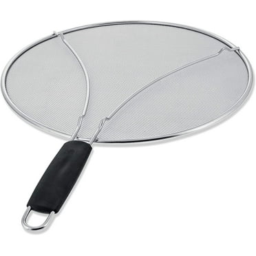 Splatter Guard Stainless Steel for Frying Pan & Food Strainer and ...