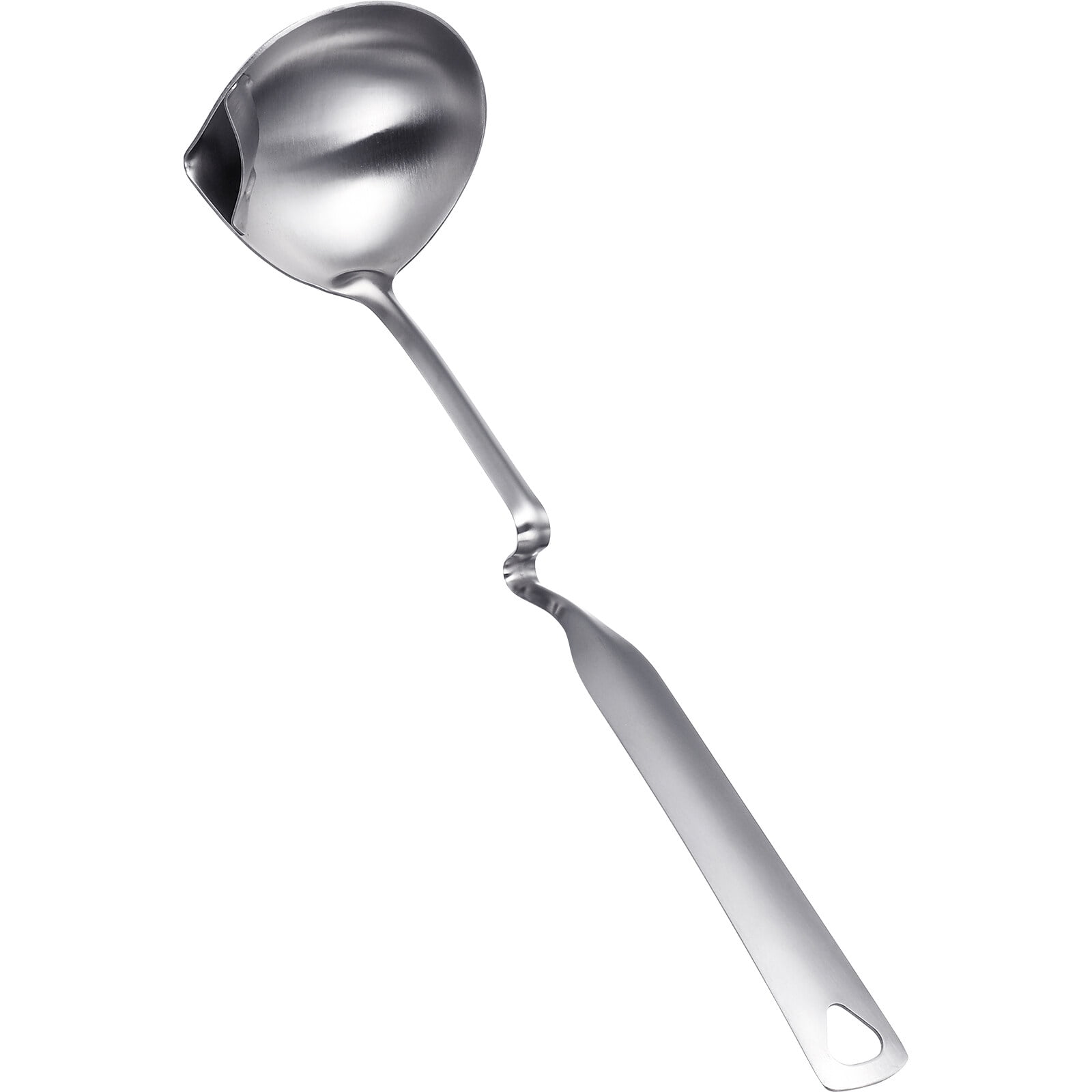 ONAPARTER Grease Spoon Punch Ladle Bowl Stainless Steel Fat Skimmer ...