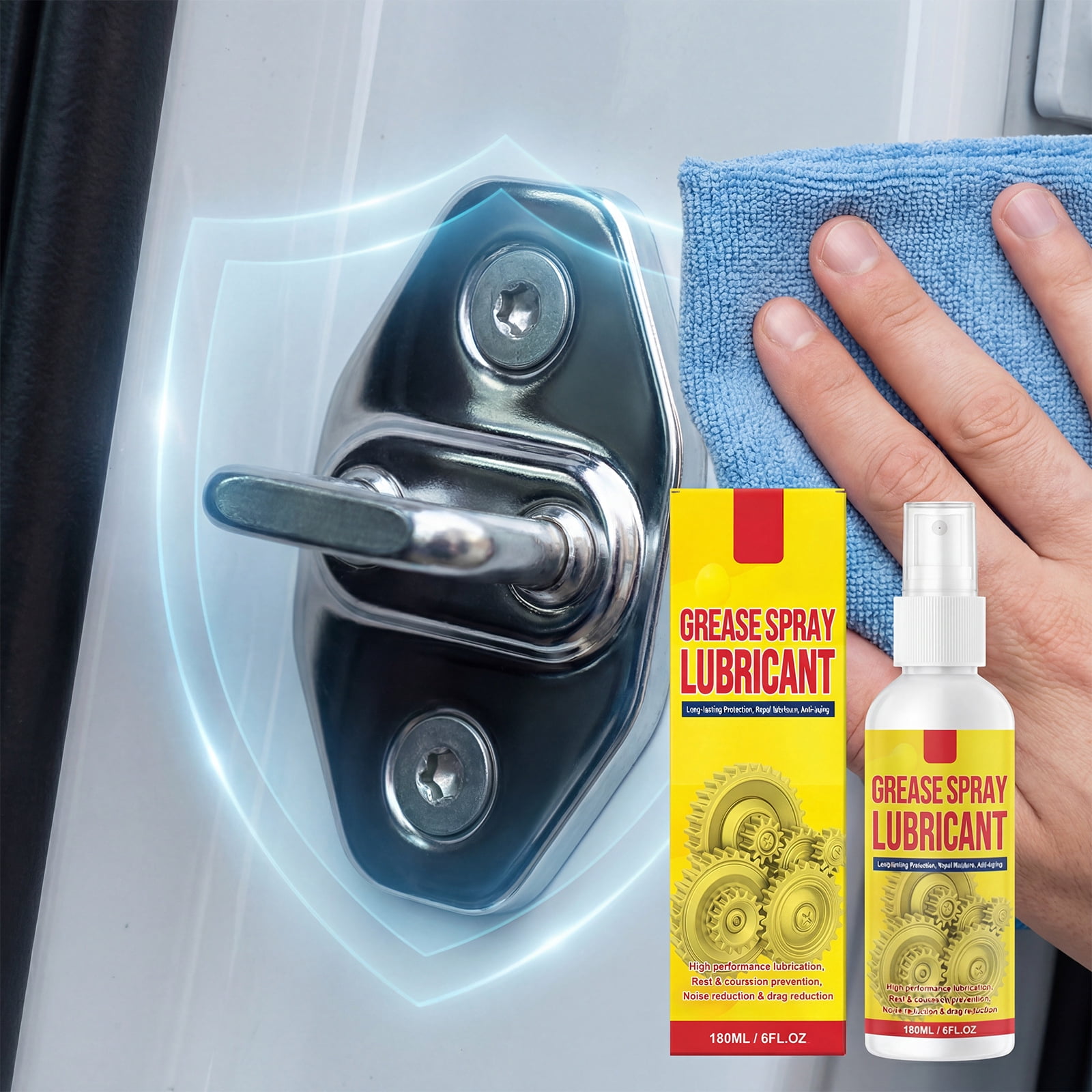 Grease Spray Lubricant 180ml/6fl.oz, Multi-Purpose Rust Prevention and ...
