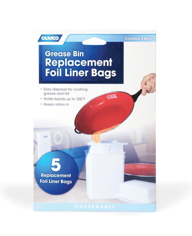 Camco Foil Grease Storage Container, Replacement Bags, 5 Pack - Walmart.com