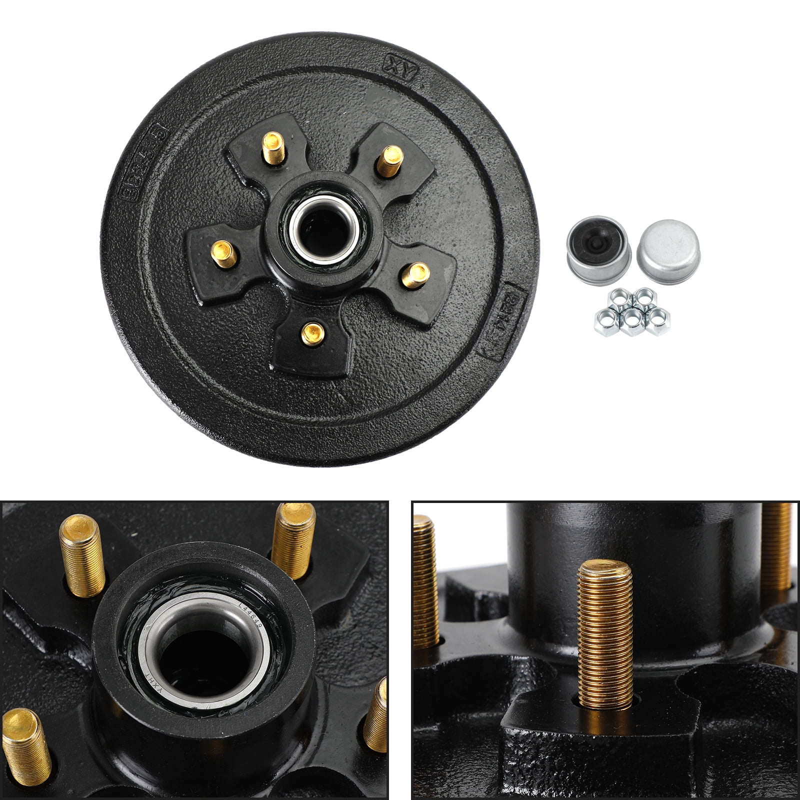 Grease Trailer Hub and Drum Assembly for 3.5K Axles -10"-5 on 4-1/2-Pre ...