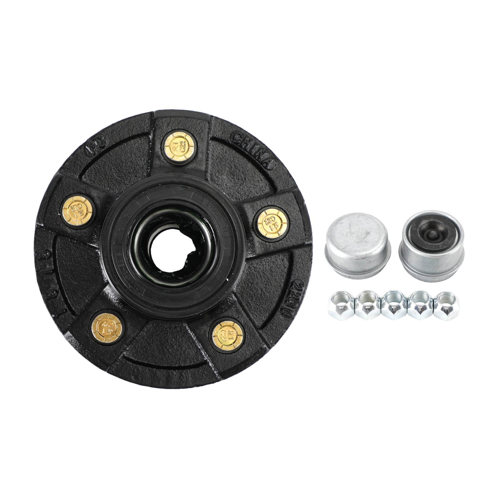 Grease Trailer Idler Hub Assembly for 3.5K Axles - 5 on 4-1/2 - Pre ...