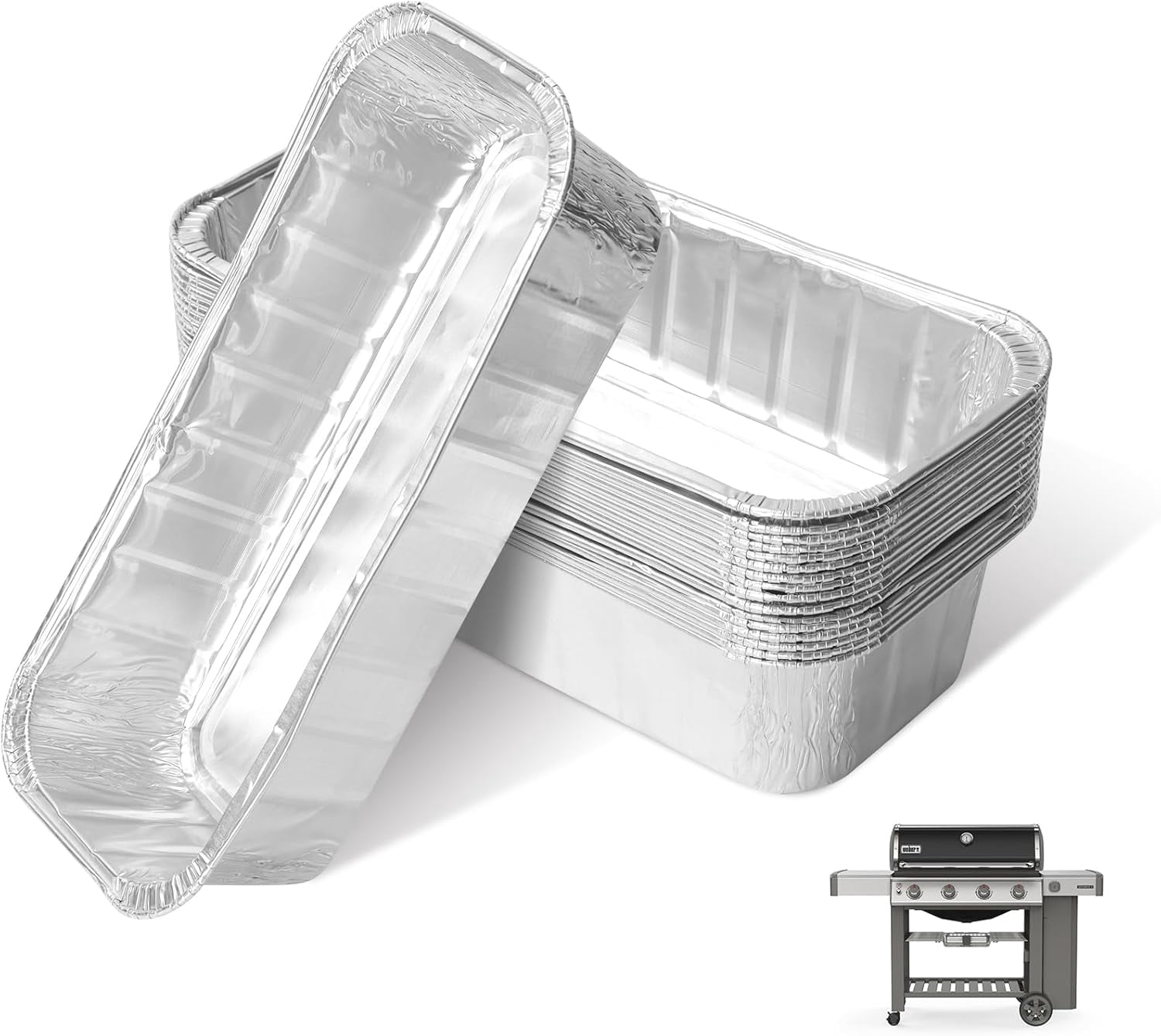 Grease Tray Liners Compatible with Weber 6417 Grill Drip Pans ...