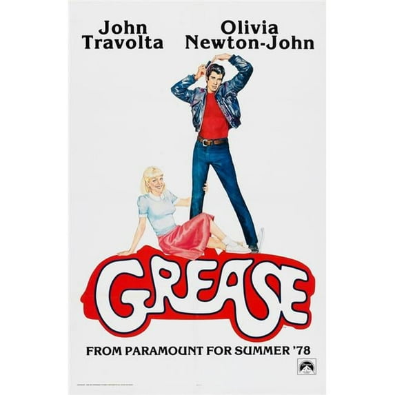 Grease Us Poster John Travolta Olivia Newton-John 1978 Paramount ...