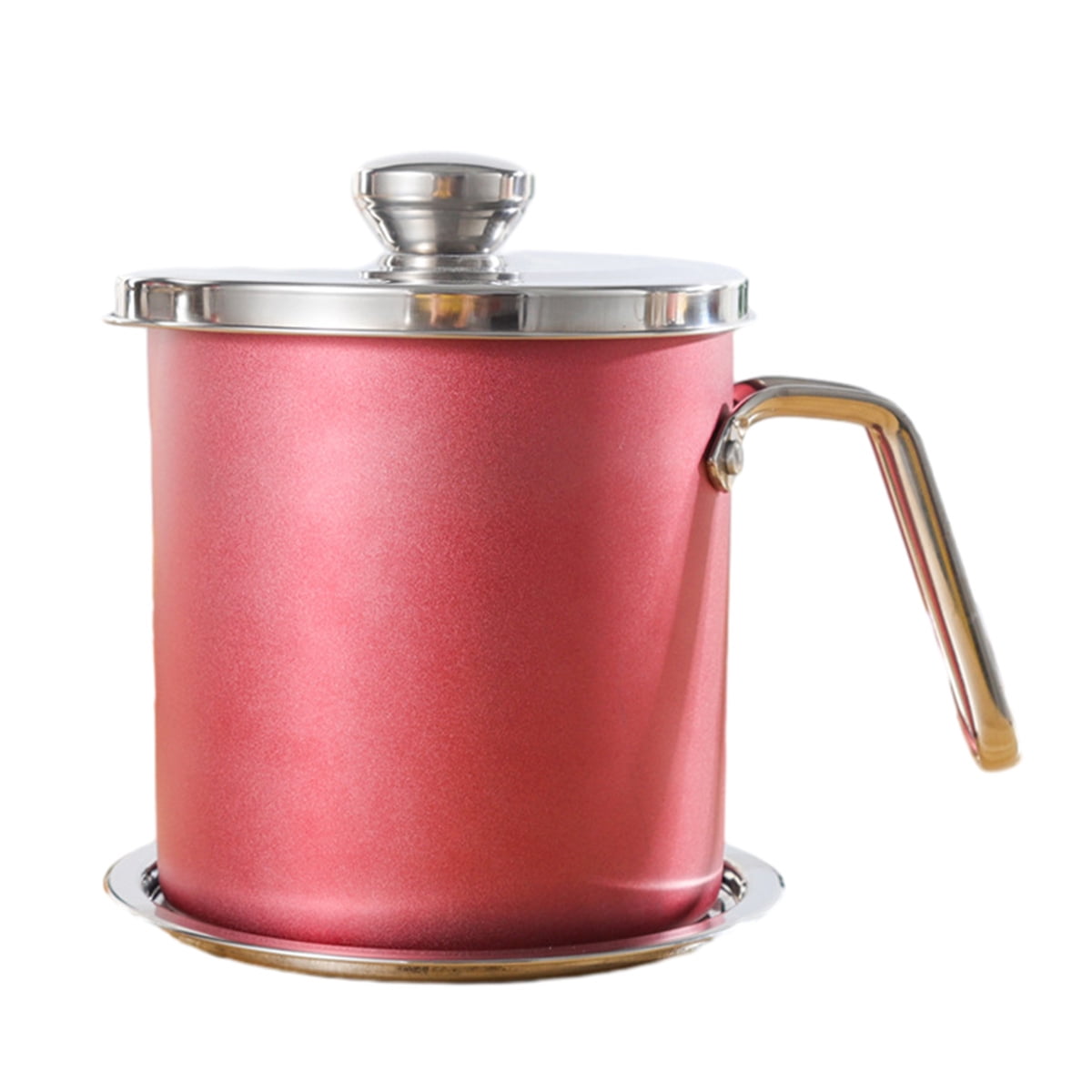 Grease container with strainer, edible oil tank with removable coaster ...