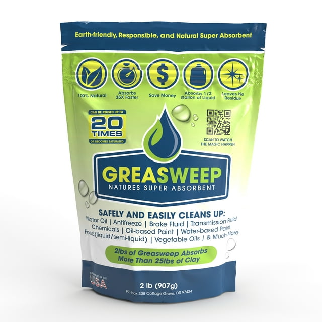 Greasweep Super Absorbent Powder, 2 Lb Bag - Walmart.com