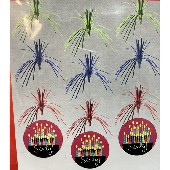 Great 60th Birthday Fireworks Hanging Danglers 3 Per Pack - Walmart.com
