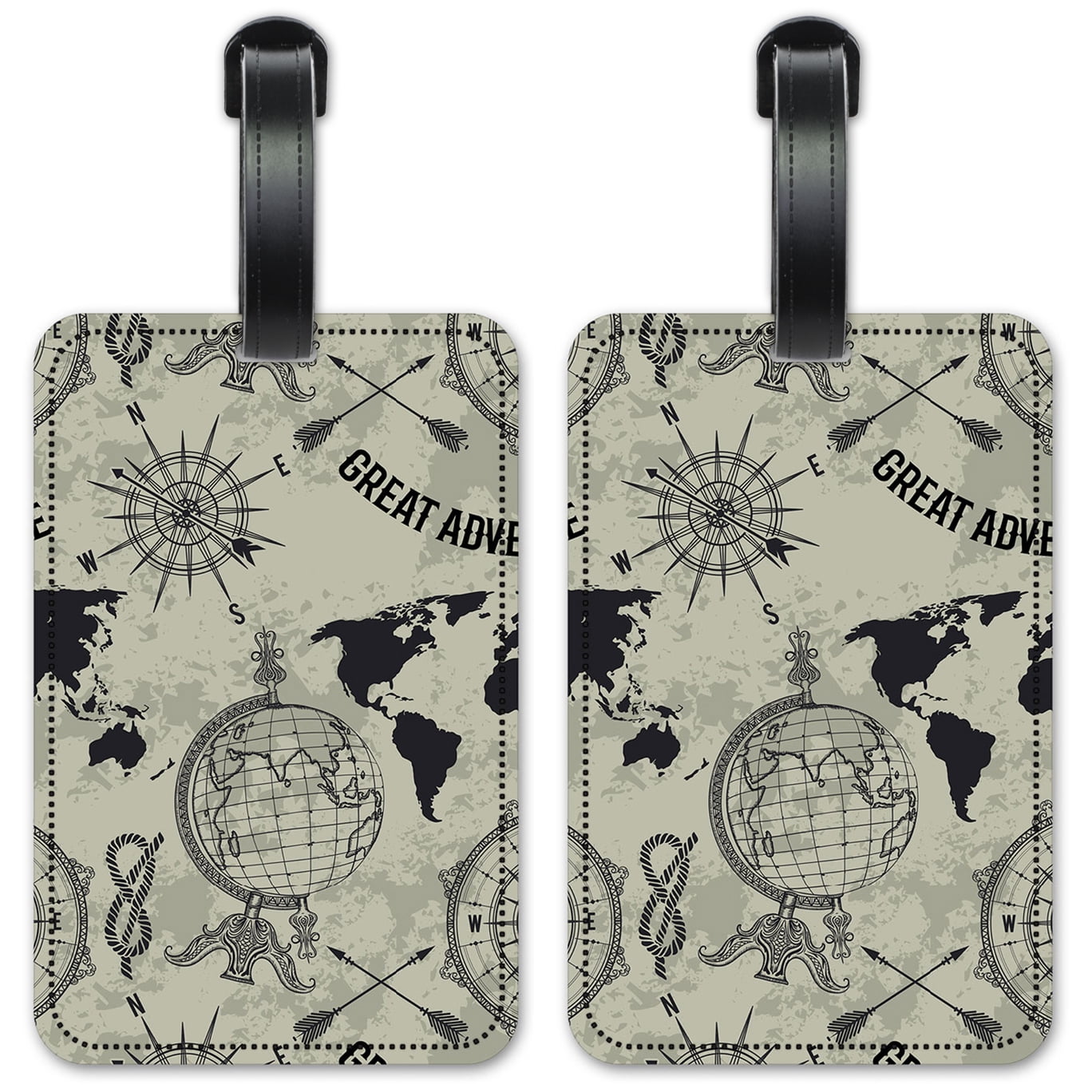 Great Adventure - Luggage ID Tags / Suitcase Identification Cards - Set ...