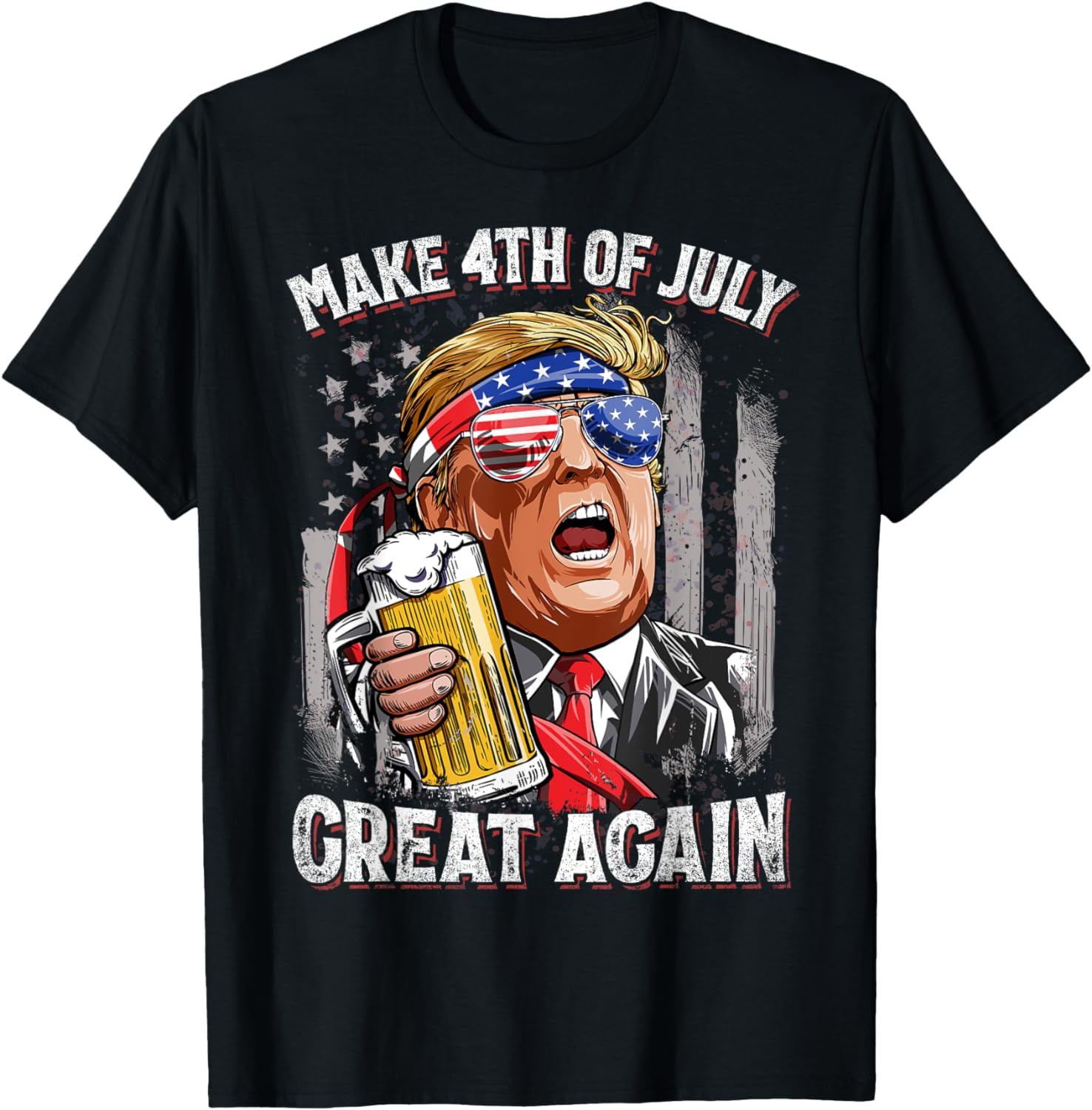 Great Again Men Drinking Beer Funny T-Shirt - Walmart.com