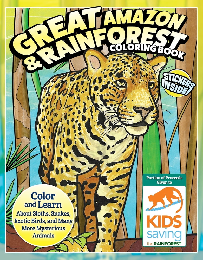 Pre-Owned Great Amazon & Rainforest Coloring Book (with Stickers ...