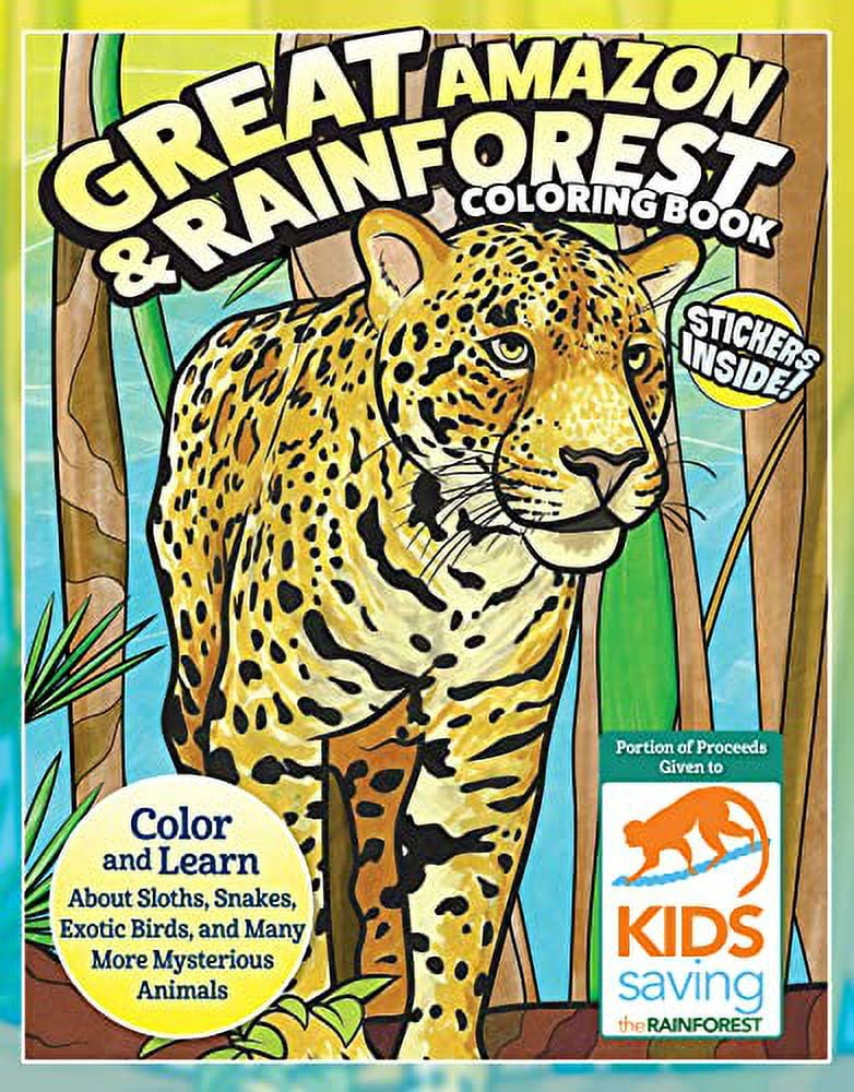 Pre-Owned Great Amazon & Rainforest Coloring Book (with Stickers ...