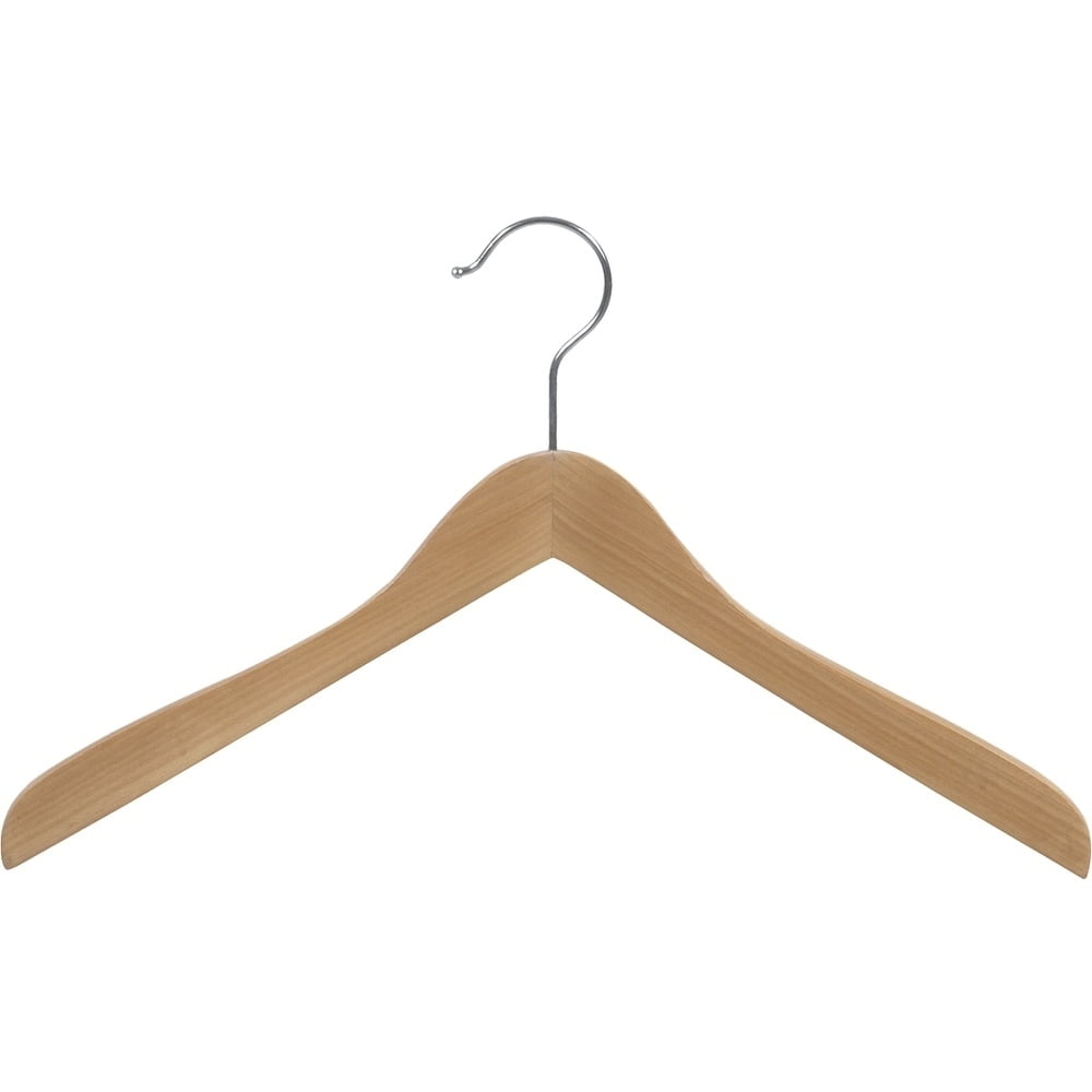 The Great American Hanger Company Concave Wooden Top Hanger with ...