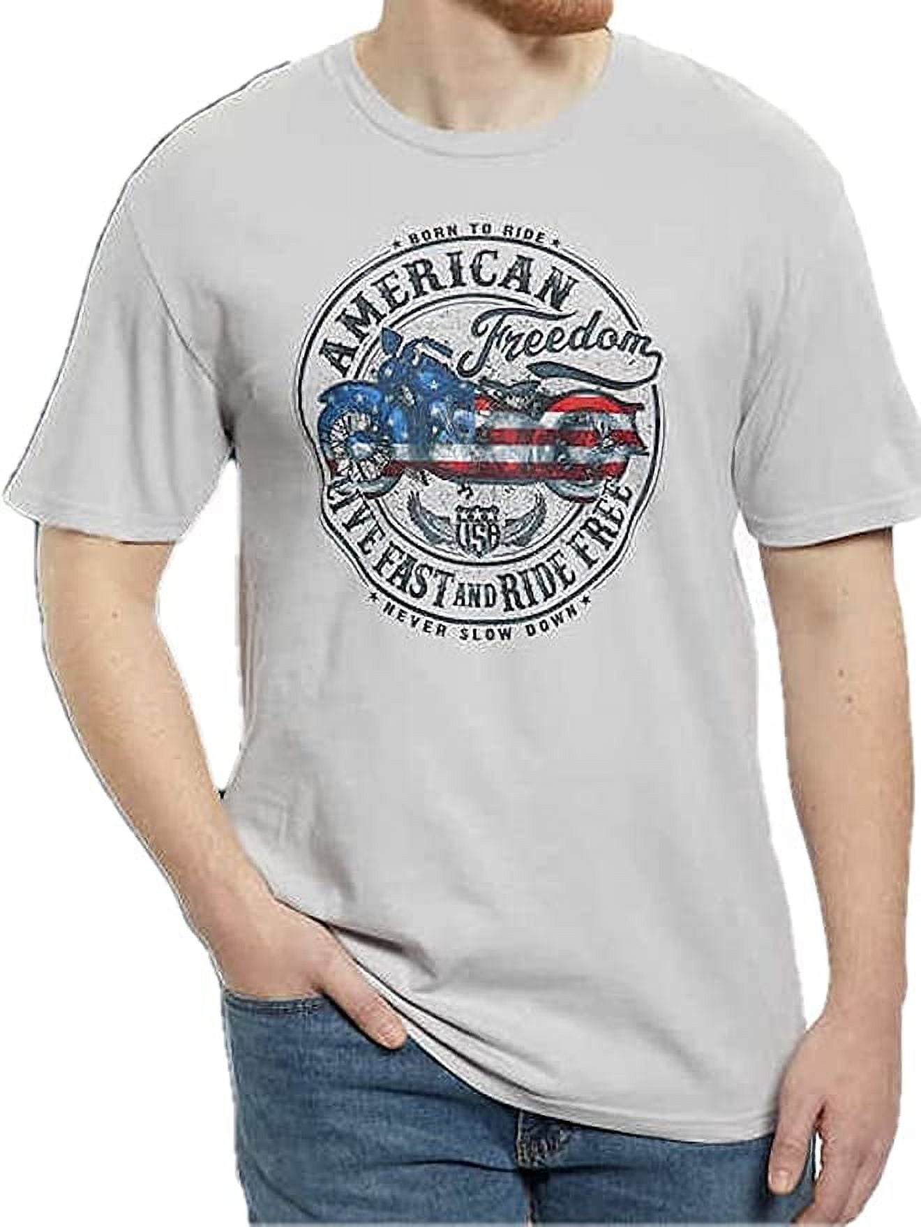 Great American Lakes and Timber Men's Short Sleeve Patriotic Graphic T ...