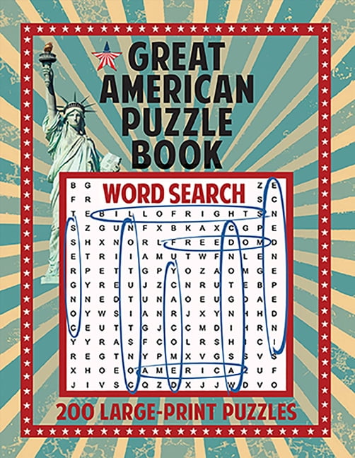 Grab a Pencil Press Great American Puzzle Book: 200 Large Print Puzzles ...