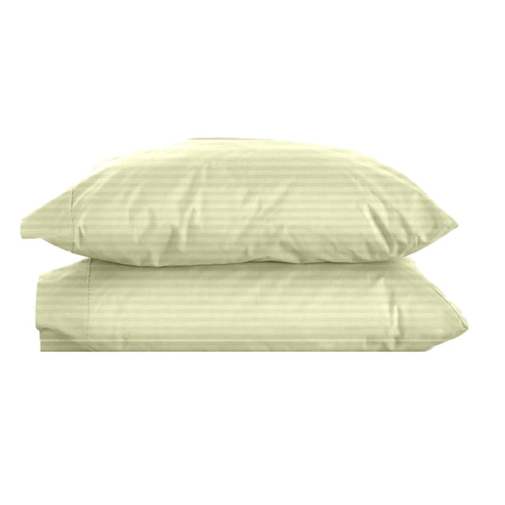 The Great American Store Queen Pillow Case Set Of 2 Stripe Ivory 100% ...