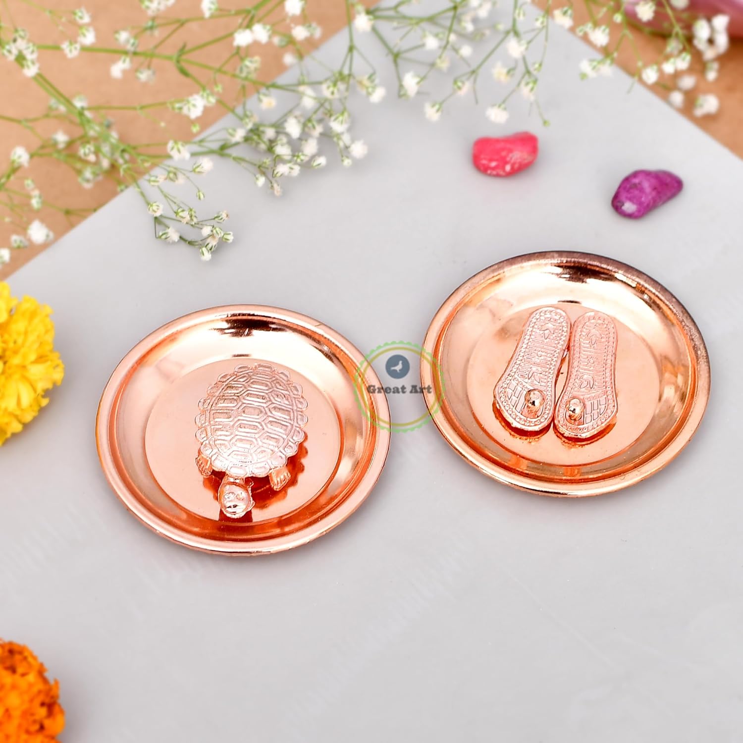 Great Art Copper Yantra VaastuFengshui TortoiseTurtleKachua and Shree ...