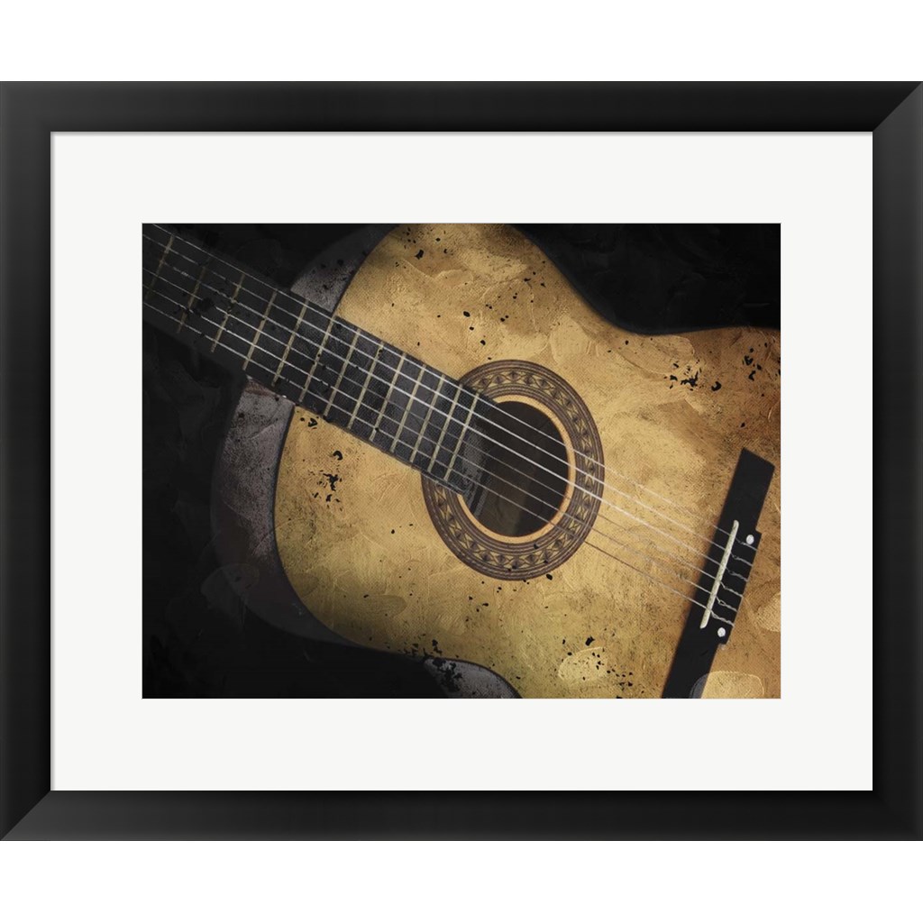 Great Art Now Acoustic Guitar by Marcus Prime, Framed Wall Art, 22.75W ...
