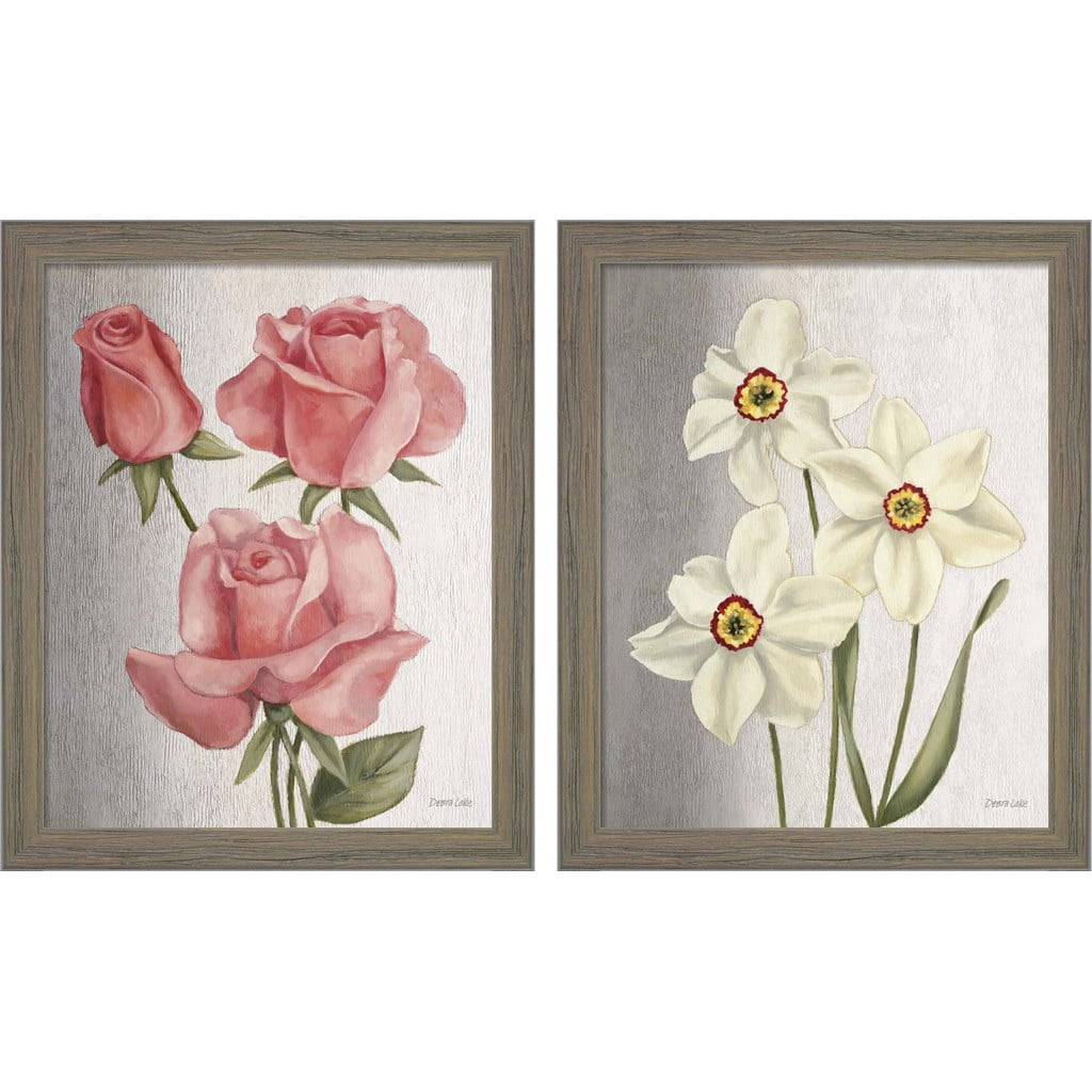 Great Art Now American Classic Rose & Spring Narcissus by Debra Lake, 2 ...