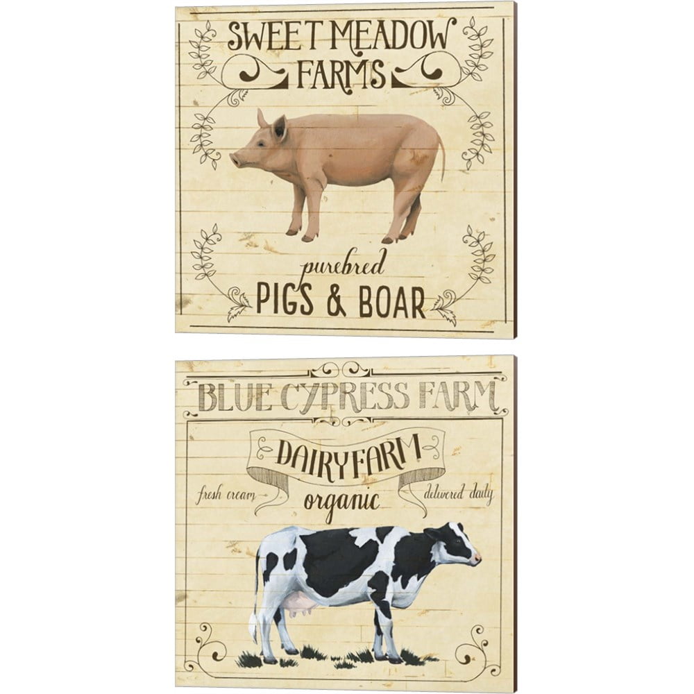 Great Art Now Animal Farm Collection by Grace Popp 2 Piece Canvas Art ...