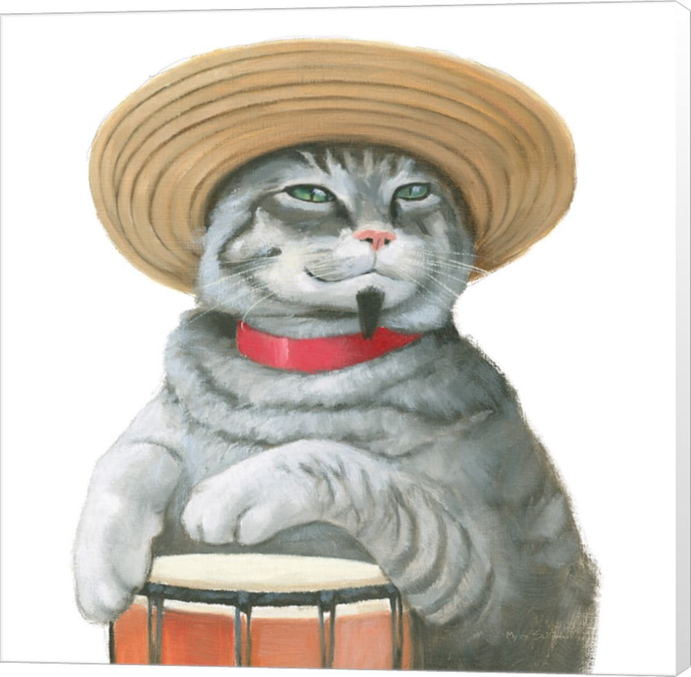 Great Art Now Cattitude II by Myles Sullivan Canvas Wall Art - Walmart ...