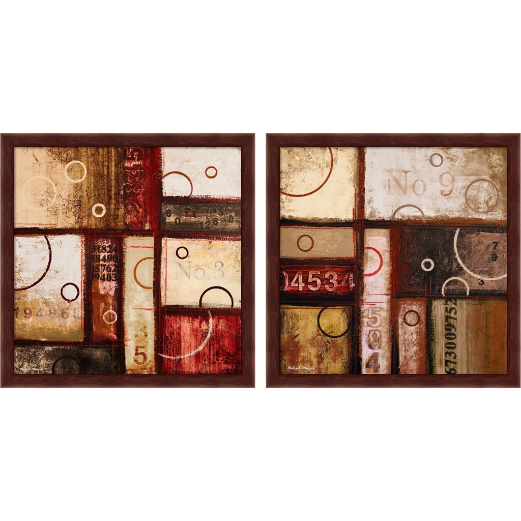 Great Art Now Digits in the Abstract by Michael Marcon, 2 Piece Framed ...