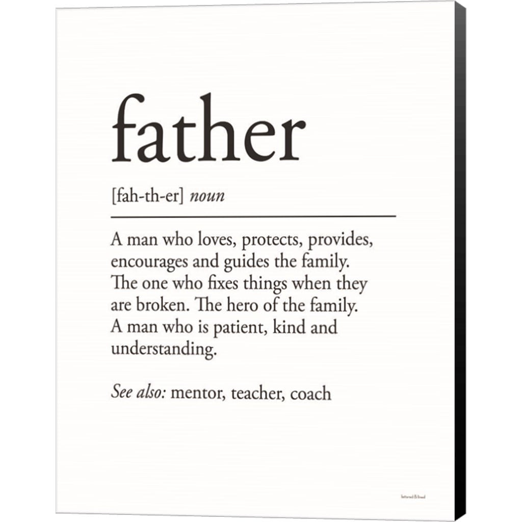 Great Art Now Father Definition 2 by Lettered & Lined, Canvas Wall Art ...