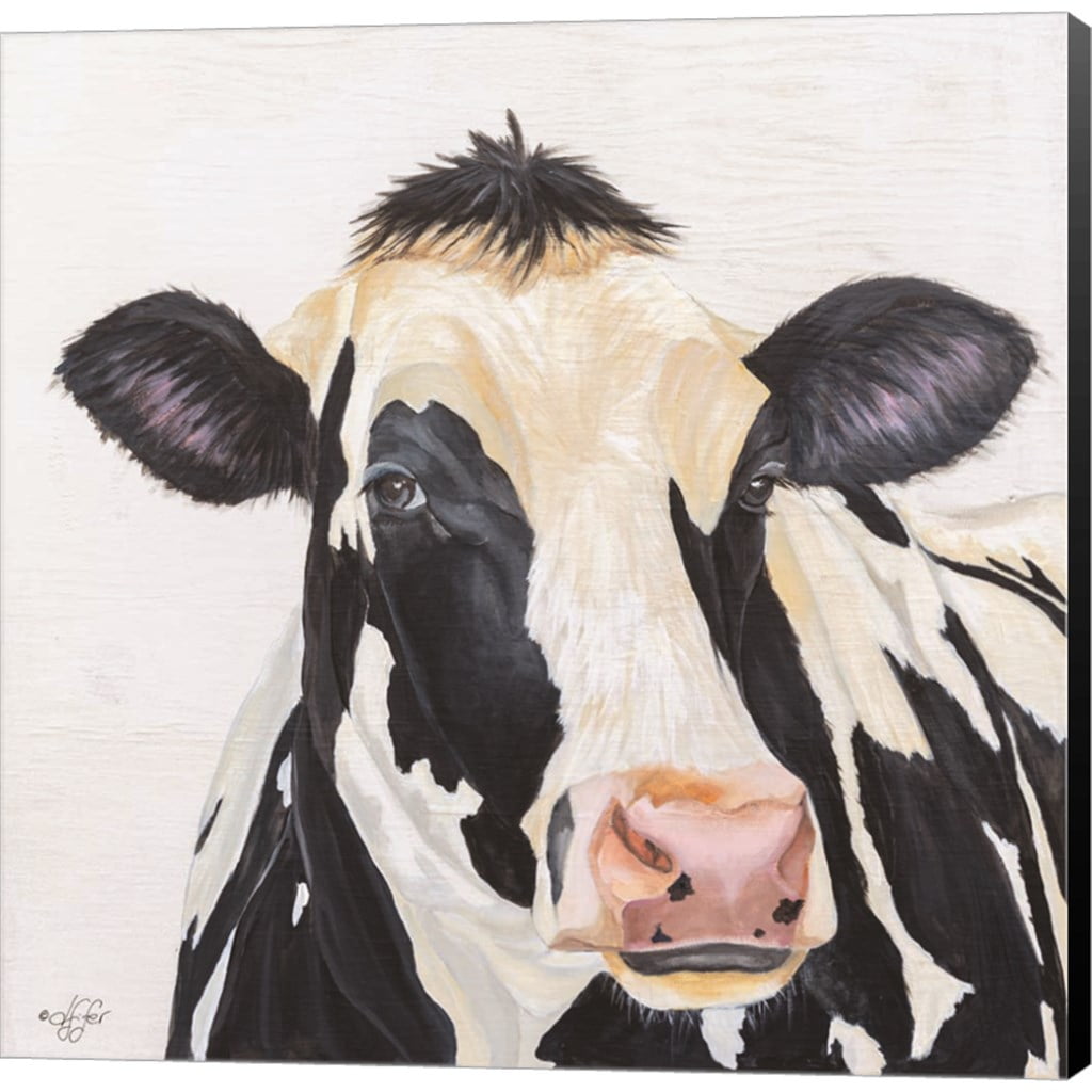 Great Art Now Holstein Cow by Diane Fifer, Canvas Wall Art, 12W x 12H ...