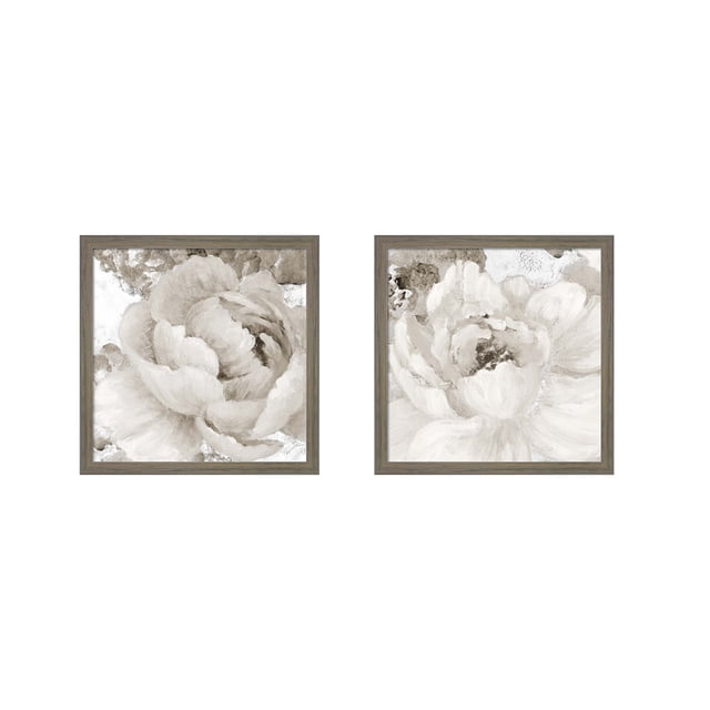 Great Art Now Light Grey Flowers by Lanie Loreth, 2 Piece Framed Art ...