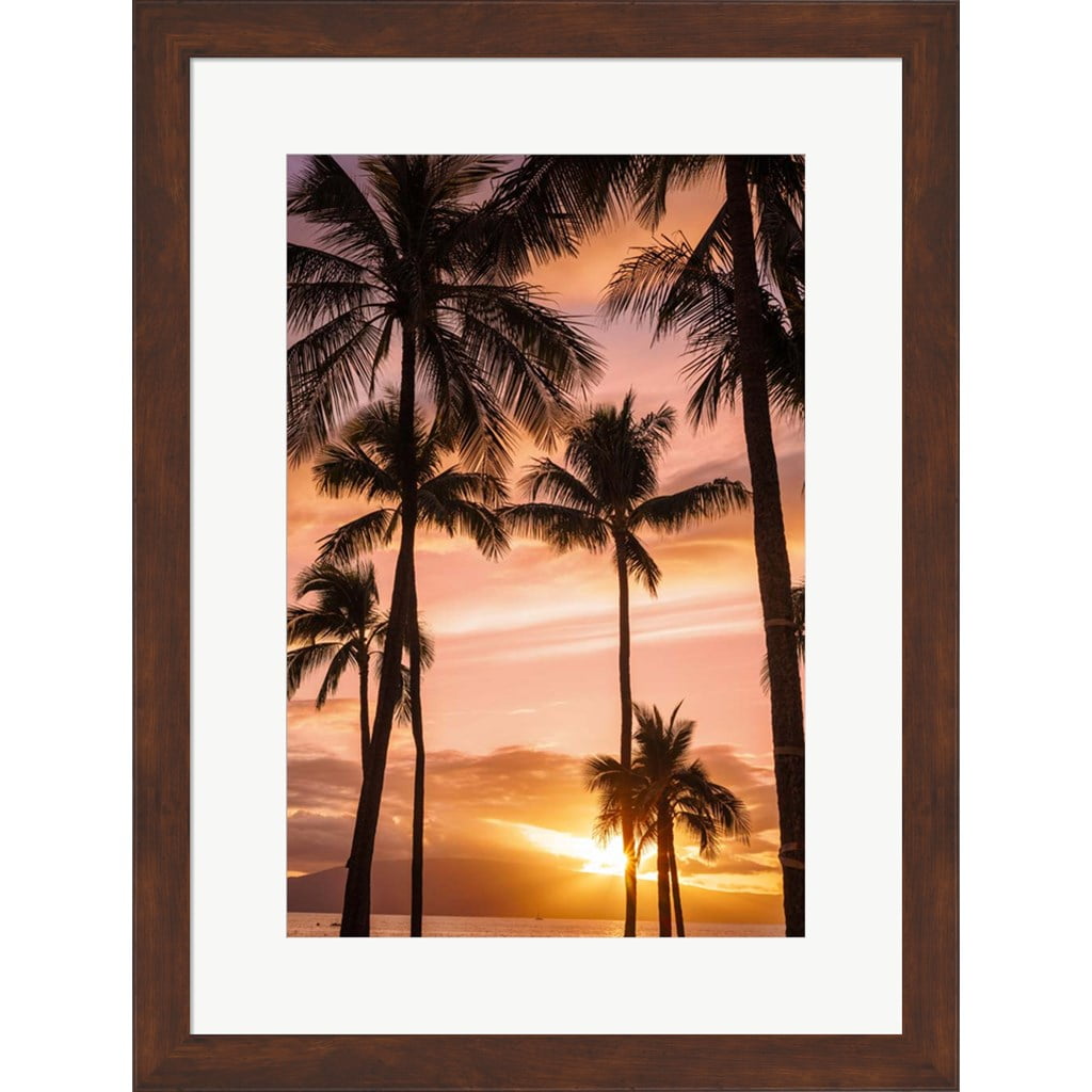 Great Art Now Palm Trees At Sunset Of Maui, Hawaii by David Fleetham ...