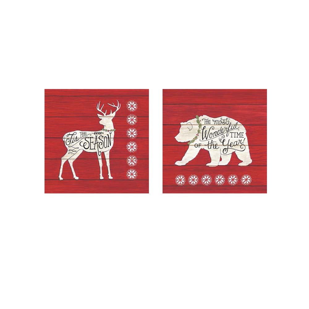 Great Art Now Tis the Season Deer & The Most Wonderful Time Bear by Deb ...