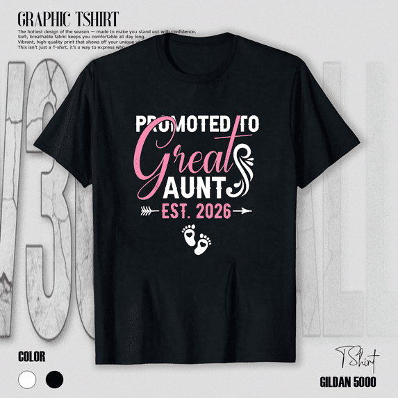 Great Aunt Promotion Est Twenty Twenty Six Family Announcement Unisex T ...