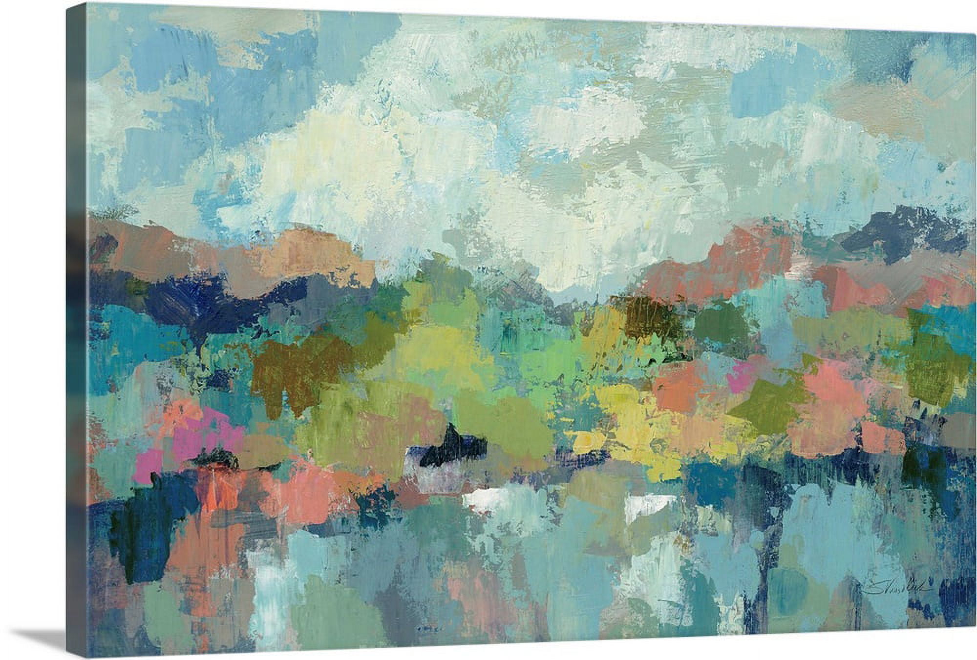Great BIG Canvas | "Abstract Lakeside" Canvas Wall Art - 30x20 ...