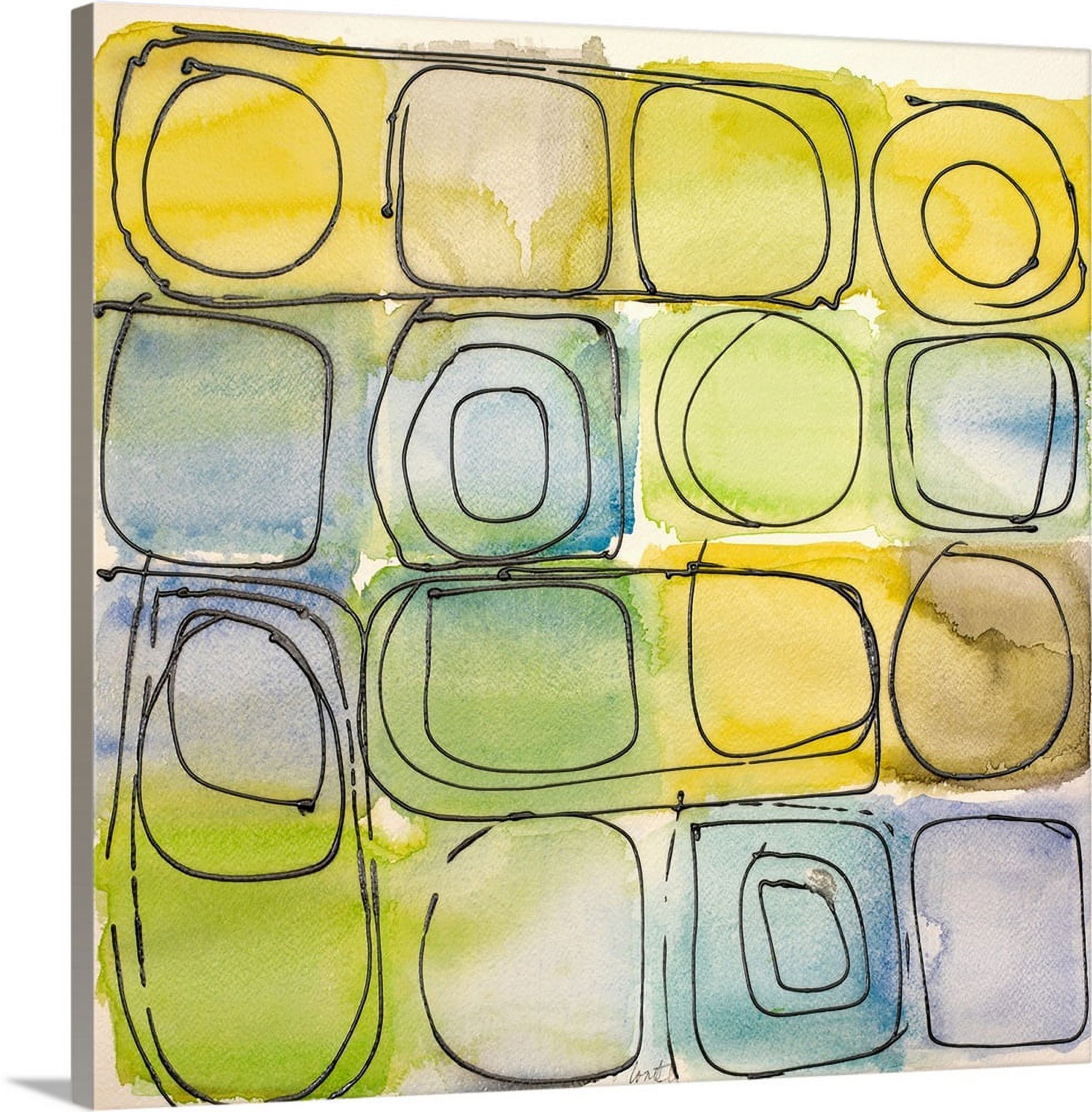 Great BIG Canvas | "Circular Square II" Canvas Wall Art - 24x24 ...