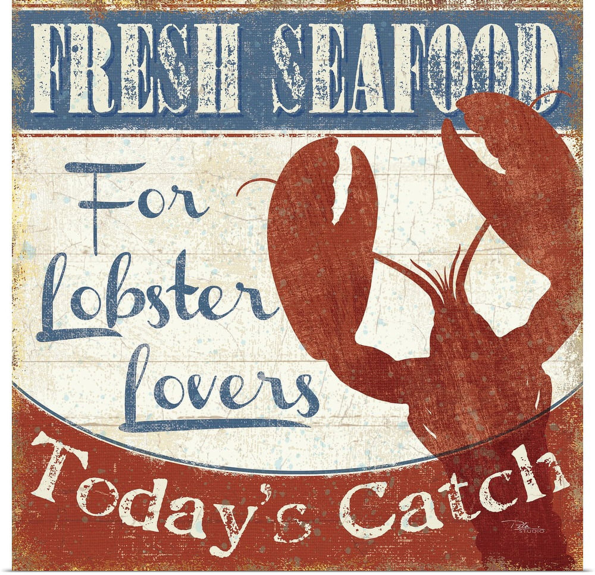 Great BIG Canvas | "Fresh Seafood I" Art Print - 30x30 - Walmart ...