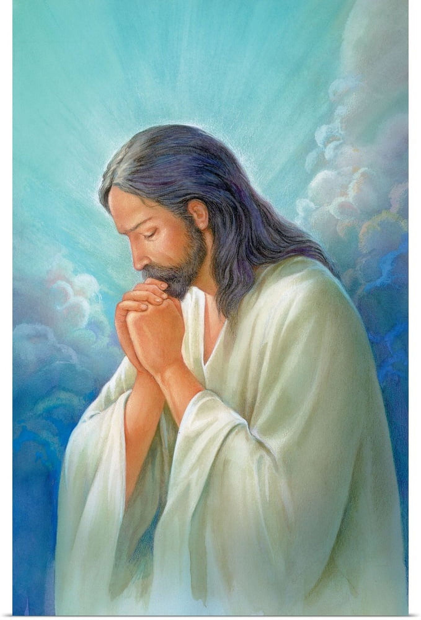 Great BIG Canvas | "Jesus praying" Art Print - 24x36 - Walmart.com