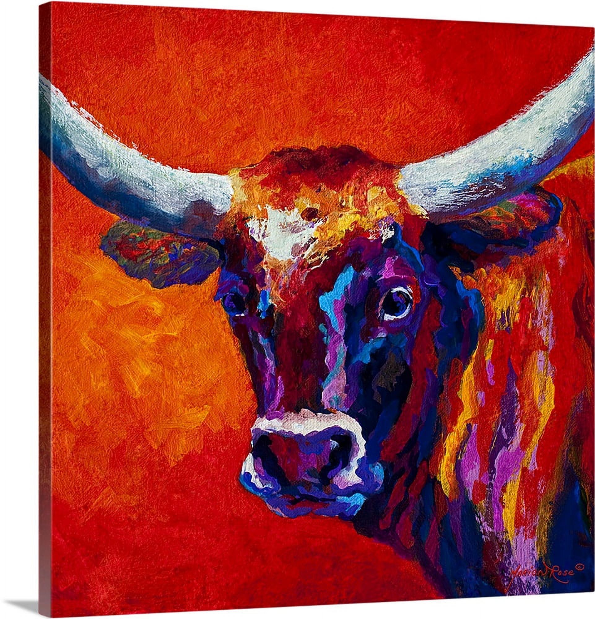 Great BIG Canvas | "Longhorn Steer" Canvas Wall Art - 20x20 - Walmart ...